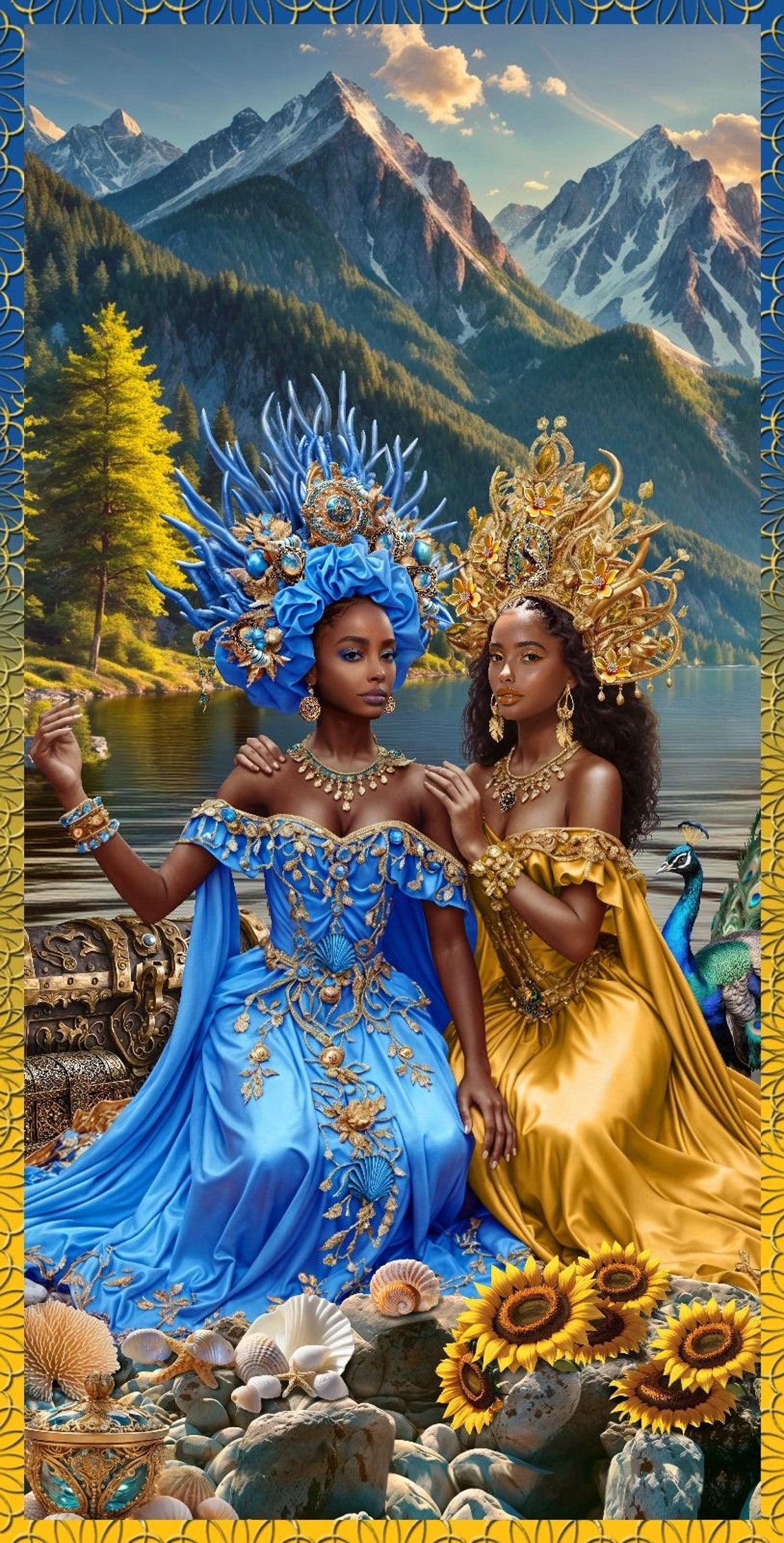 Yemaya and Oshun Panel Trono - Etsy