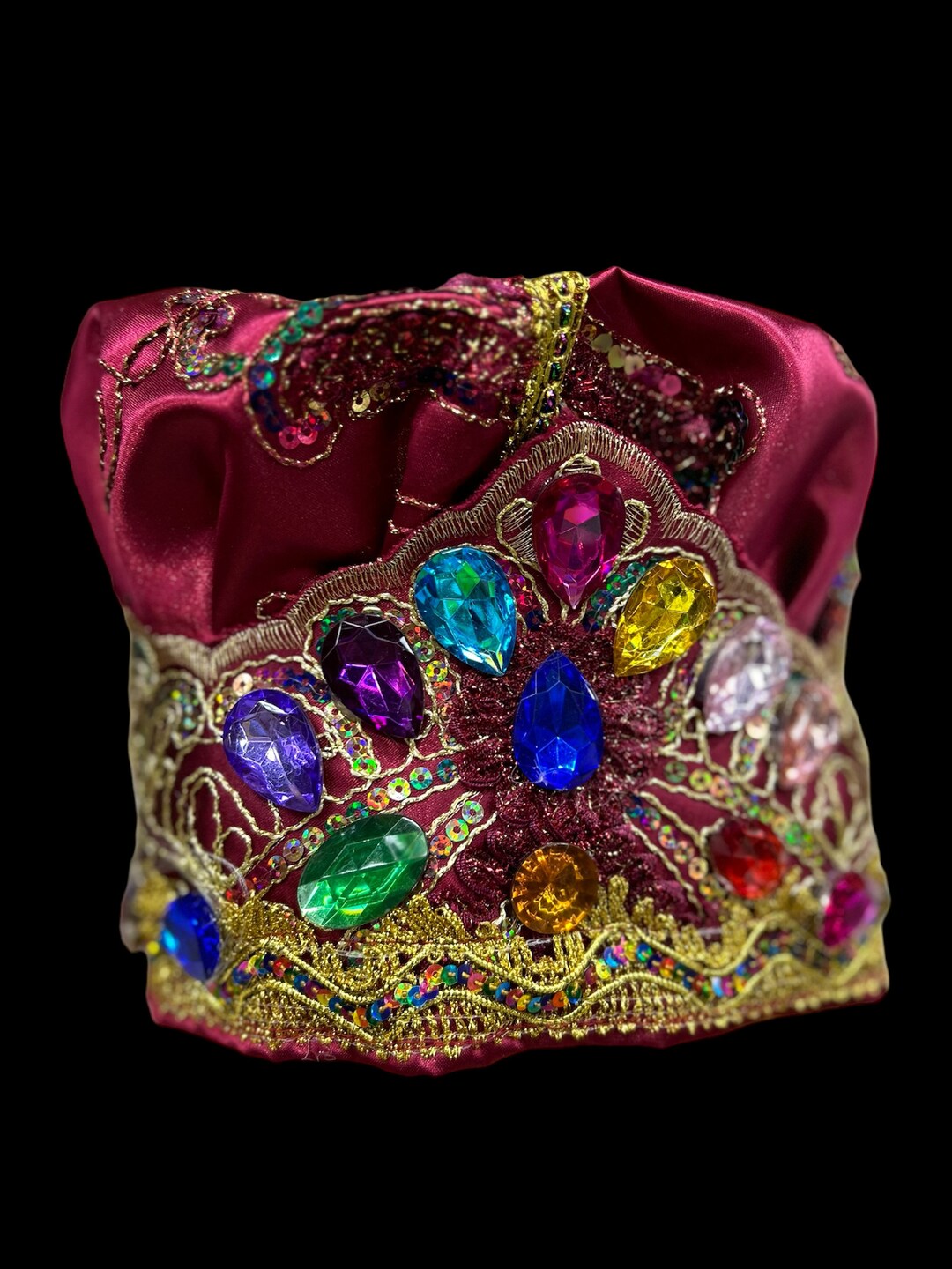 Elegant Oya Hat With Decorative Stones, Fine Fabric and Trimmings - Etsy