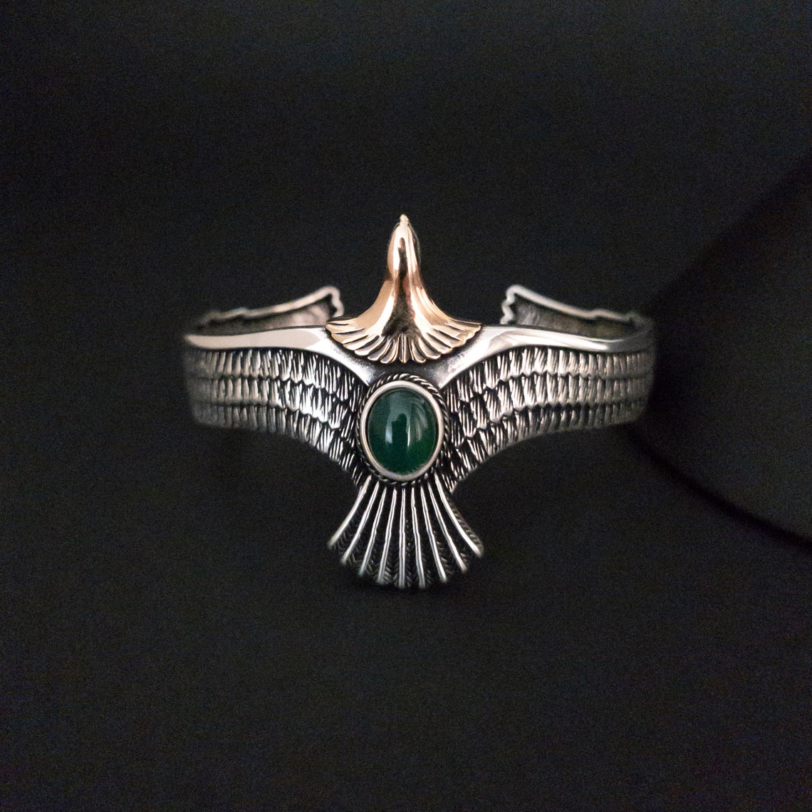 Eagle Shaped Silver Bracelet, Eagle Bracelet,925 Sterling Silver ...