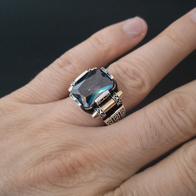 Mens Topaz Ring - Etsy