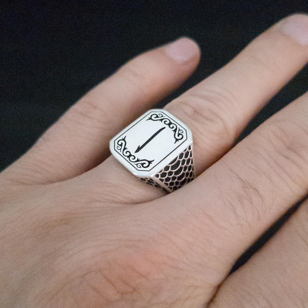 Islamic Letters Elif 925 Sterling Silver Ring, Handmade Jewelry, Gift ...