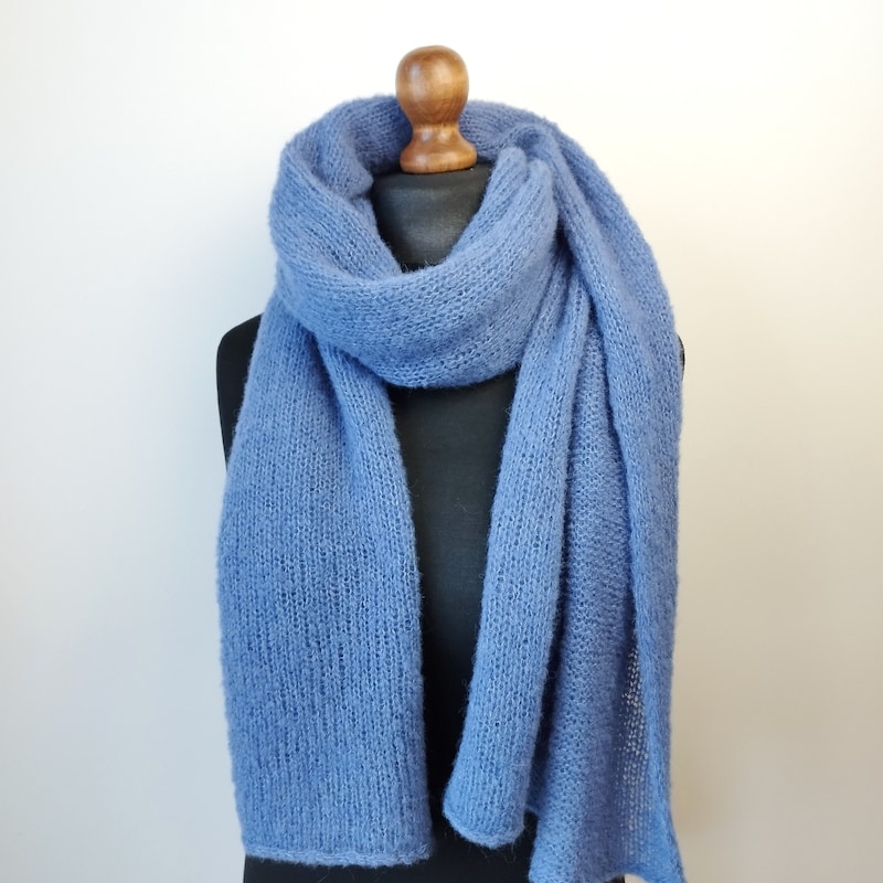 Blue Scarf - Etsy