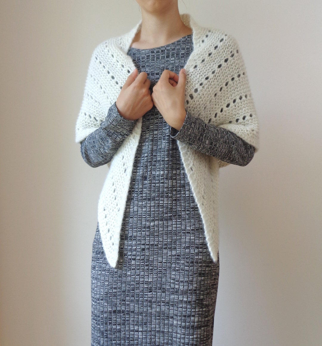 Chal de bufanda de alpaca Chal de triángulo blanco apagado - Etsy España