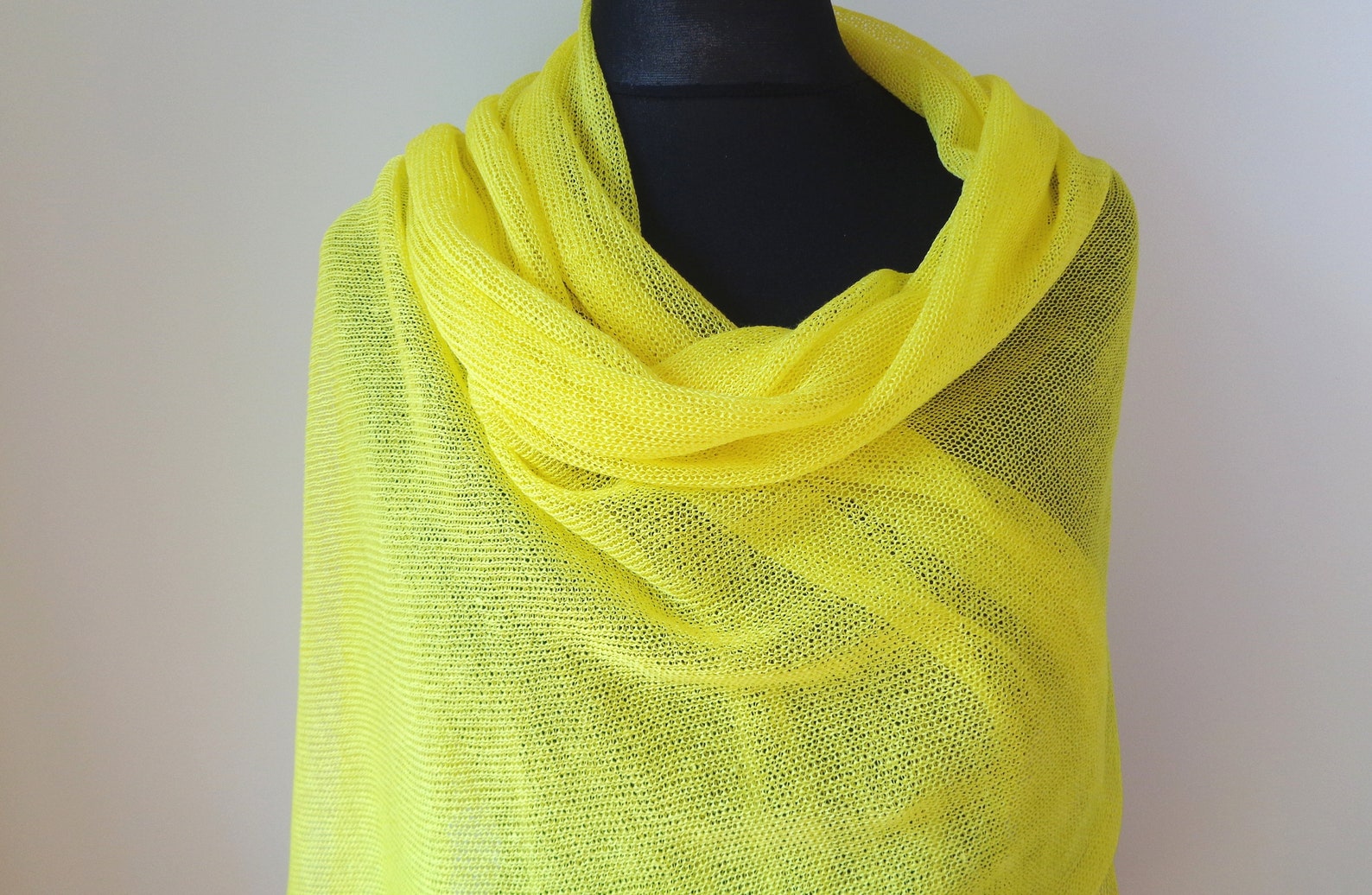 Yellow Linen Shawl Bright Yellow Scarf for Woman Bridal Wrap - Etsy