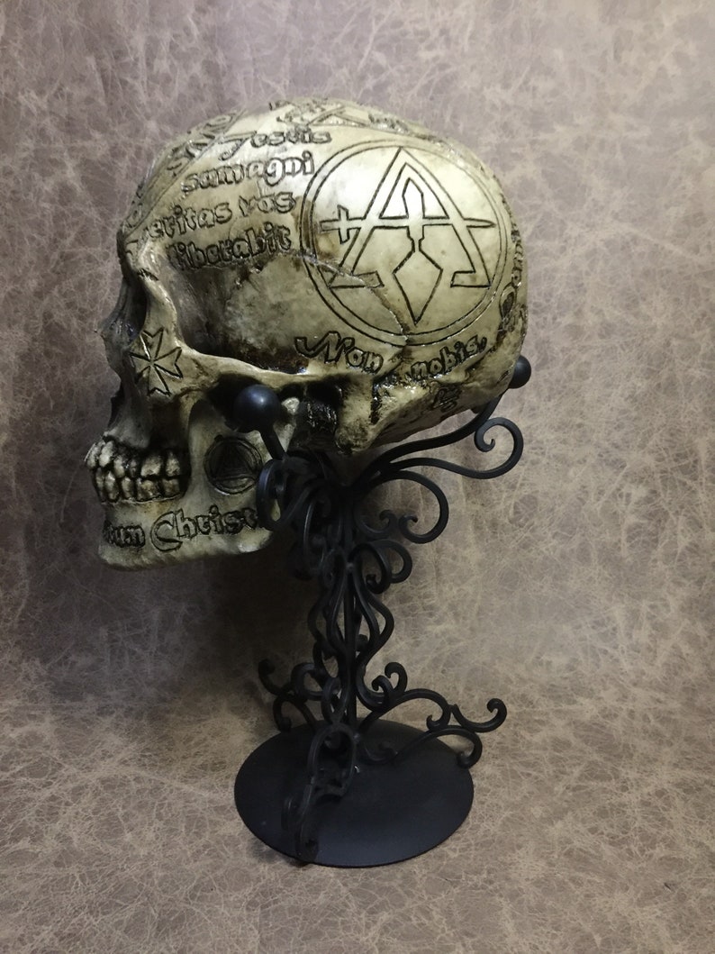 Templar Knight Theme Real Human Skull Replica - Carved by Zane Wylie - Etsy