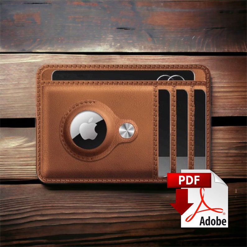 AirTag Wallet Template - Beginners Leather Crafter Template -easy ...