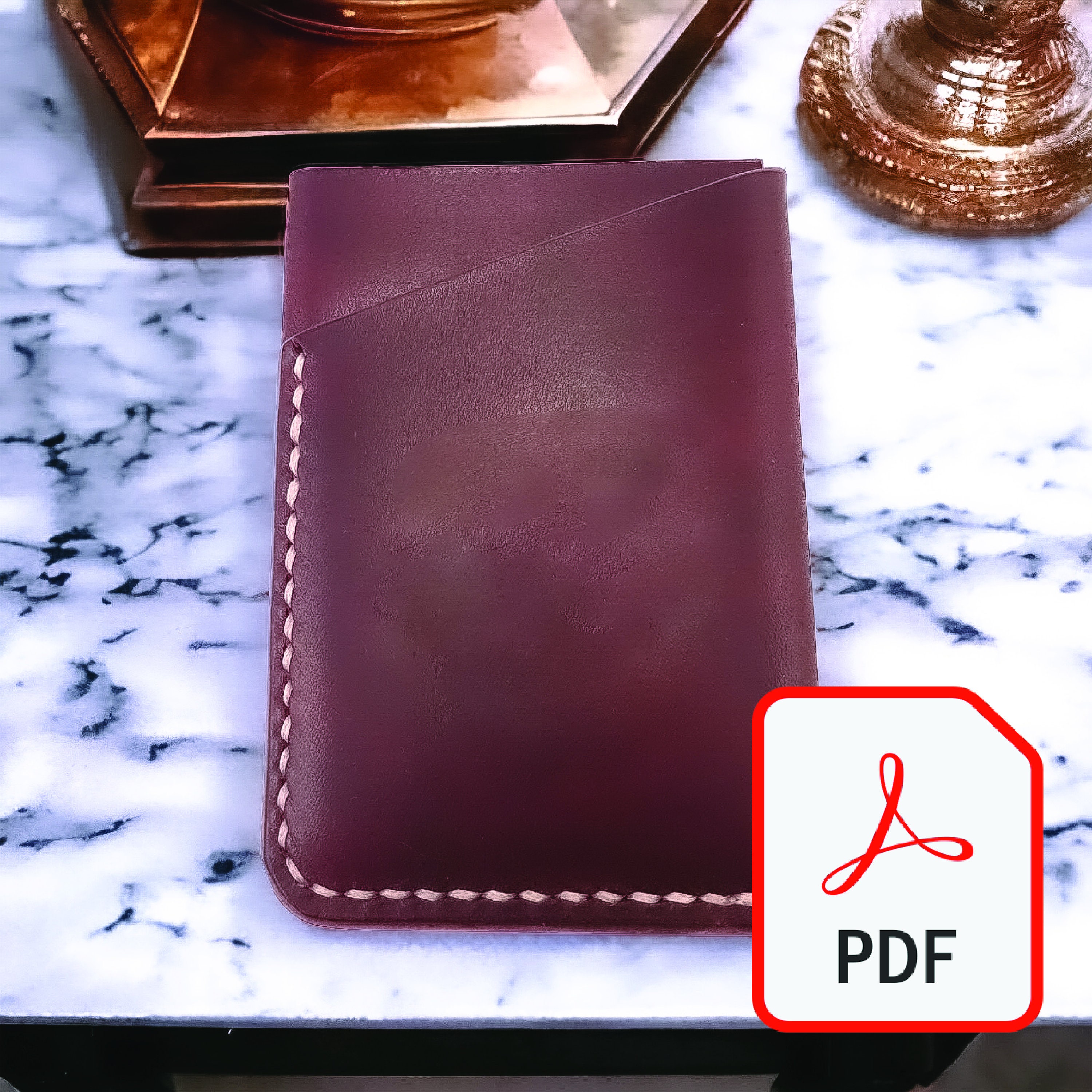 Minimalist Wallet Template - Beginners Leather Crafter Template -easy ...