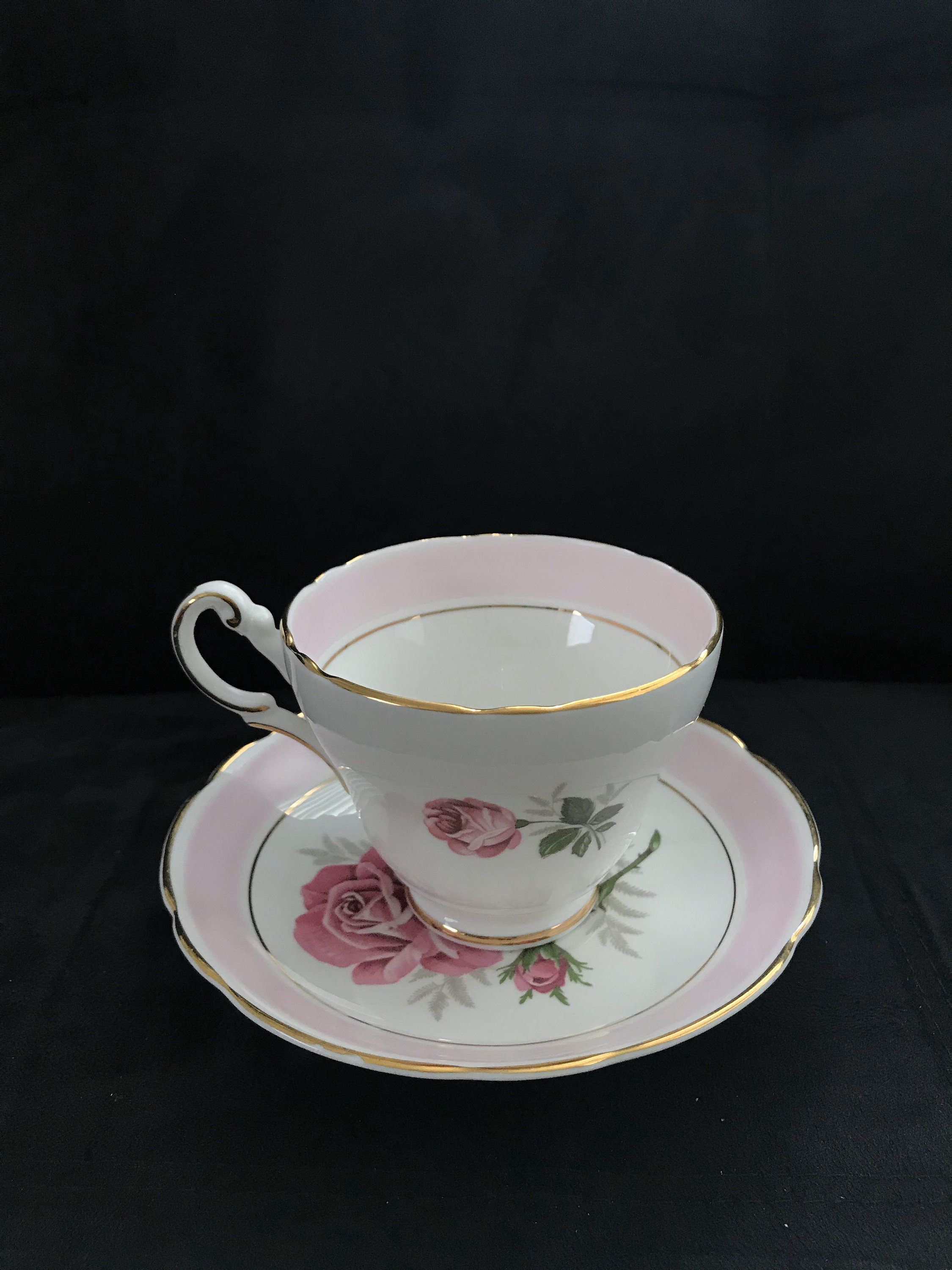 Vintage 40s Regency English Bone China Cup & Saucer Made In | Etsy