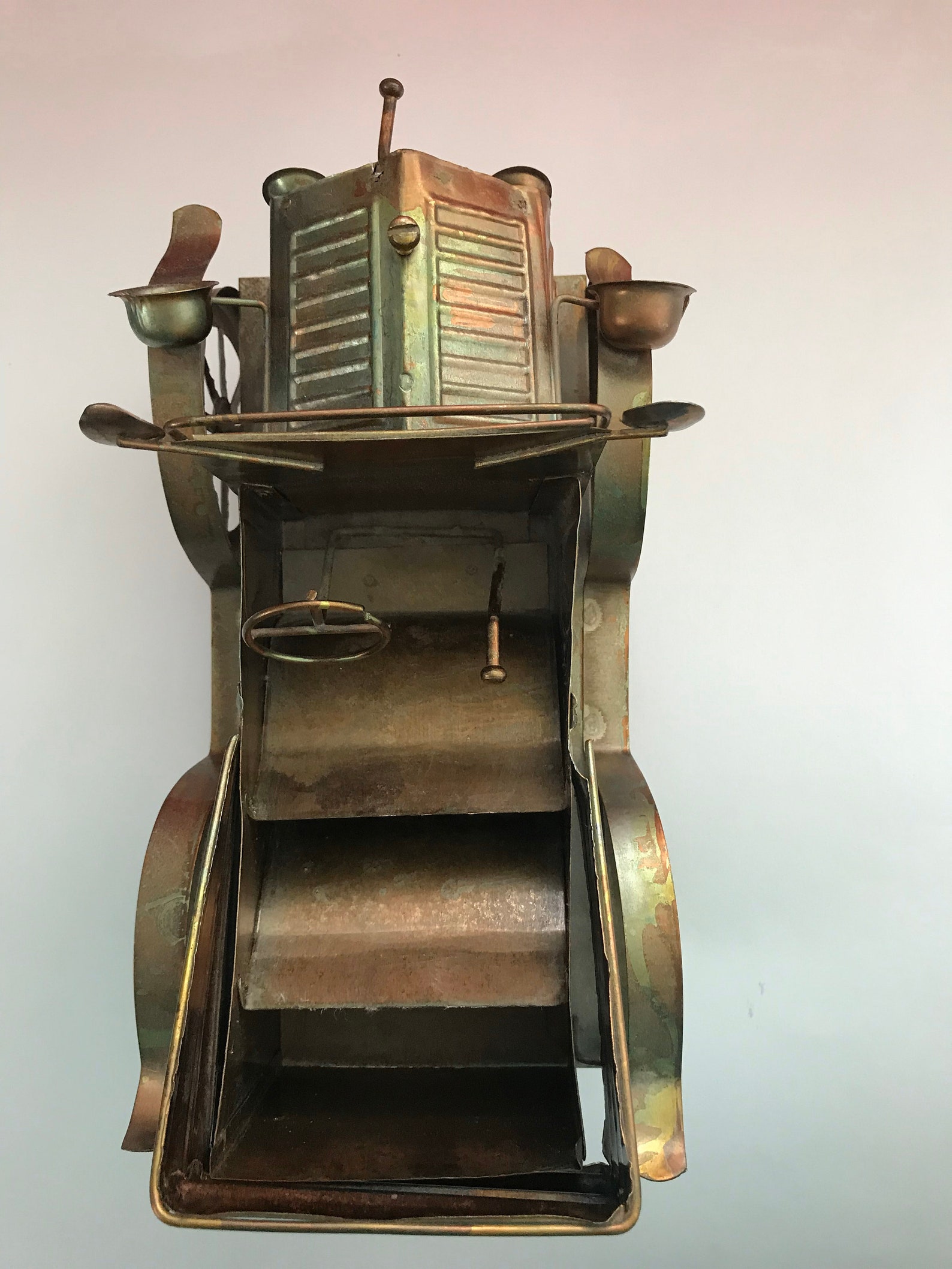 Vintage Sankyo Copper Car Music Box Decor Art/ Decorative Tin Copper ...