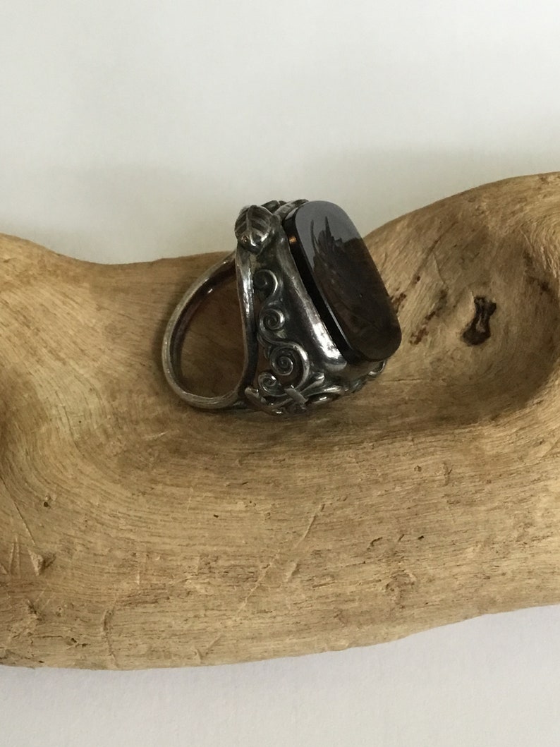 Antique Silver Intaglio Ring - Etsy