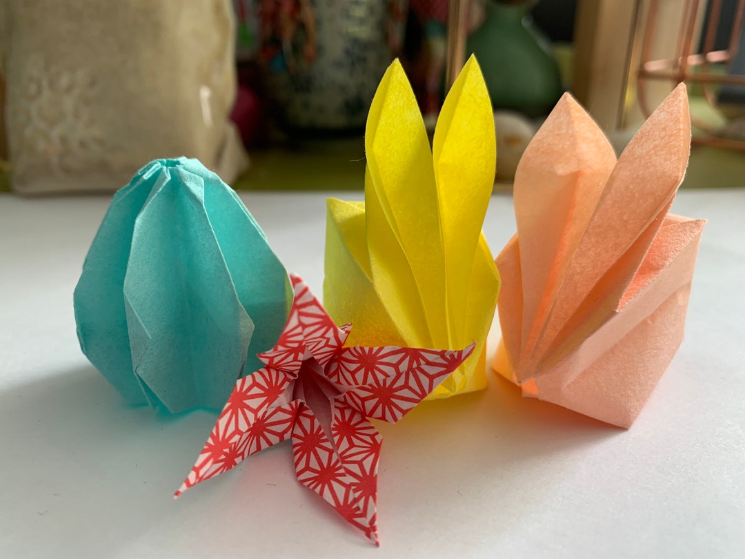 Easter Decoration/origami Bunny/origami Egg/origami Lily/origami Rabbit ...