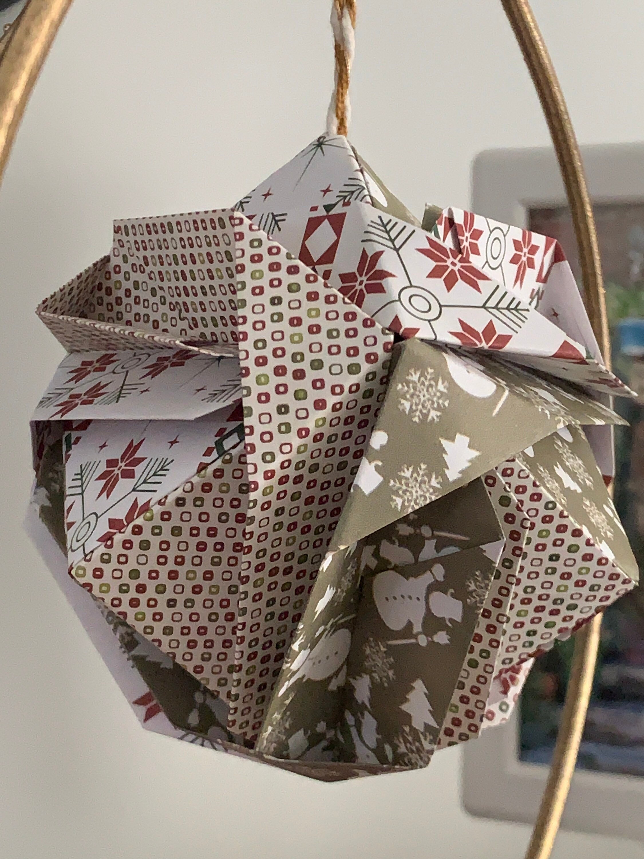 Origami Christmas Ornament/christmas Ornament/christmas Gift/ornament ...
