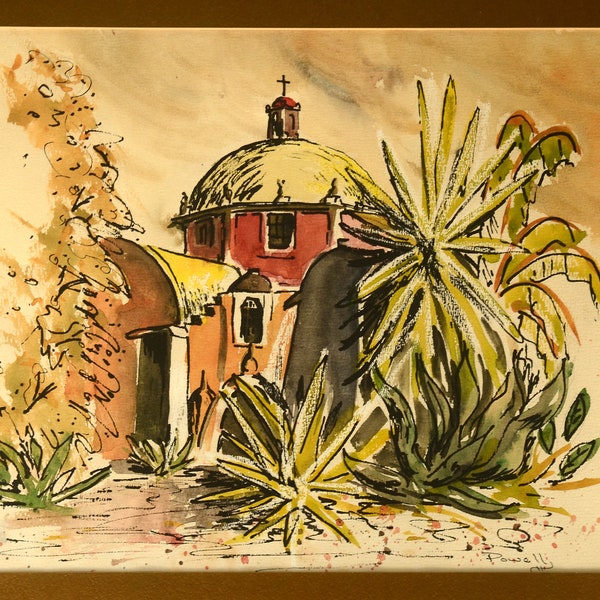 Spanish Mission Painting Vintage - Etsy Spanish Mission Painting Vintage - Etsy