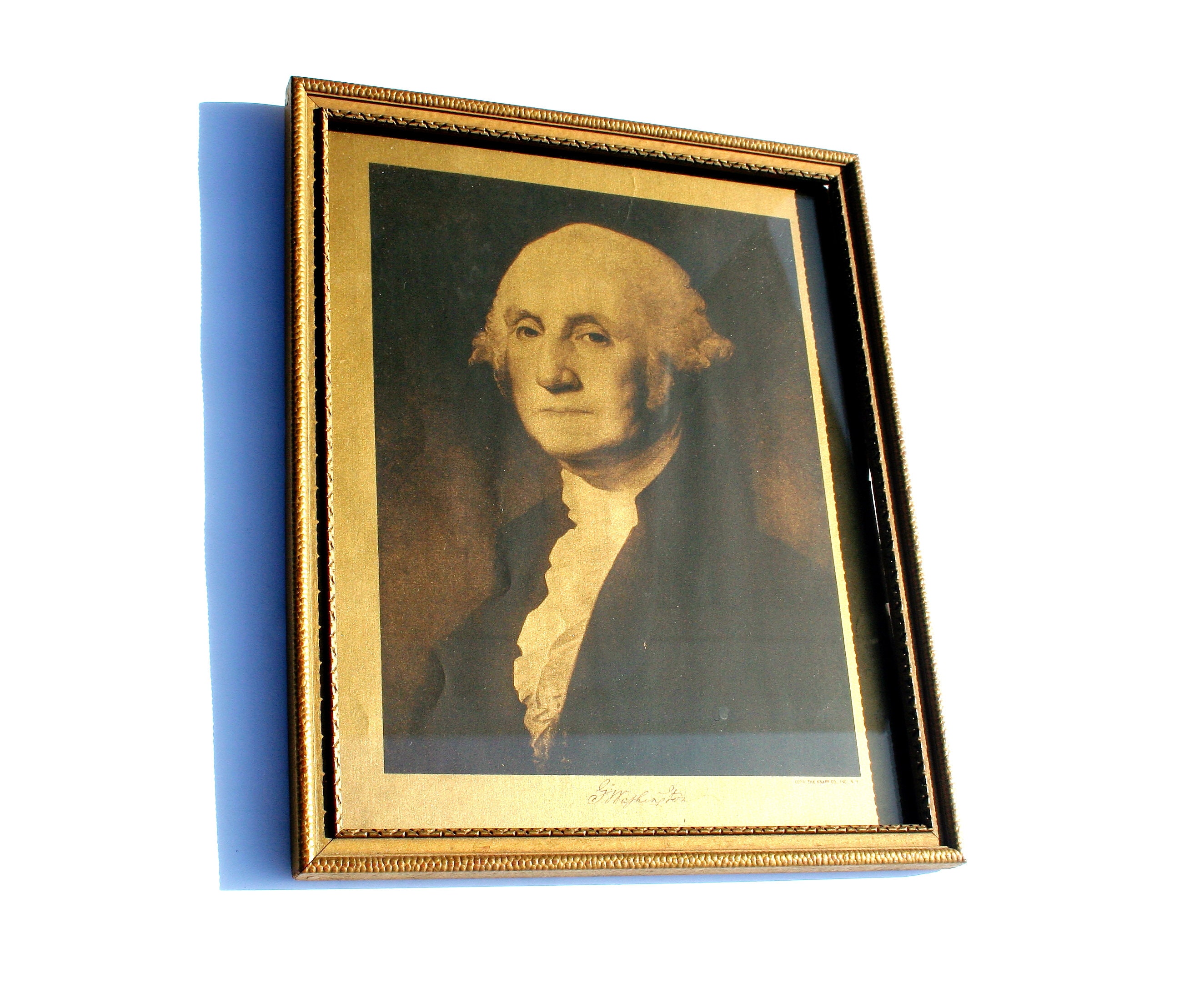 George Washington Portrait Print: 1888 Athenaeum Lithograph by Knapp Co ...