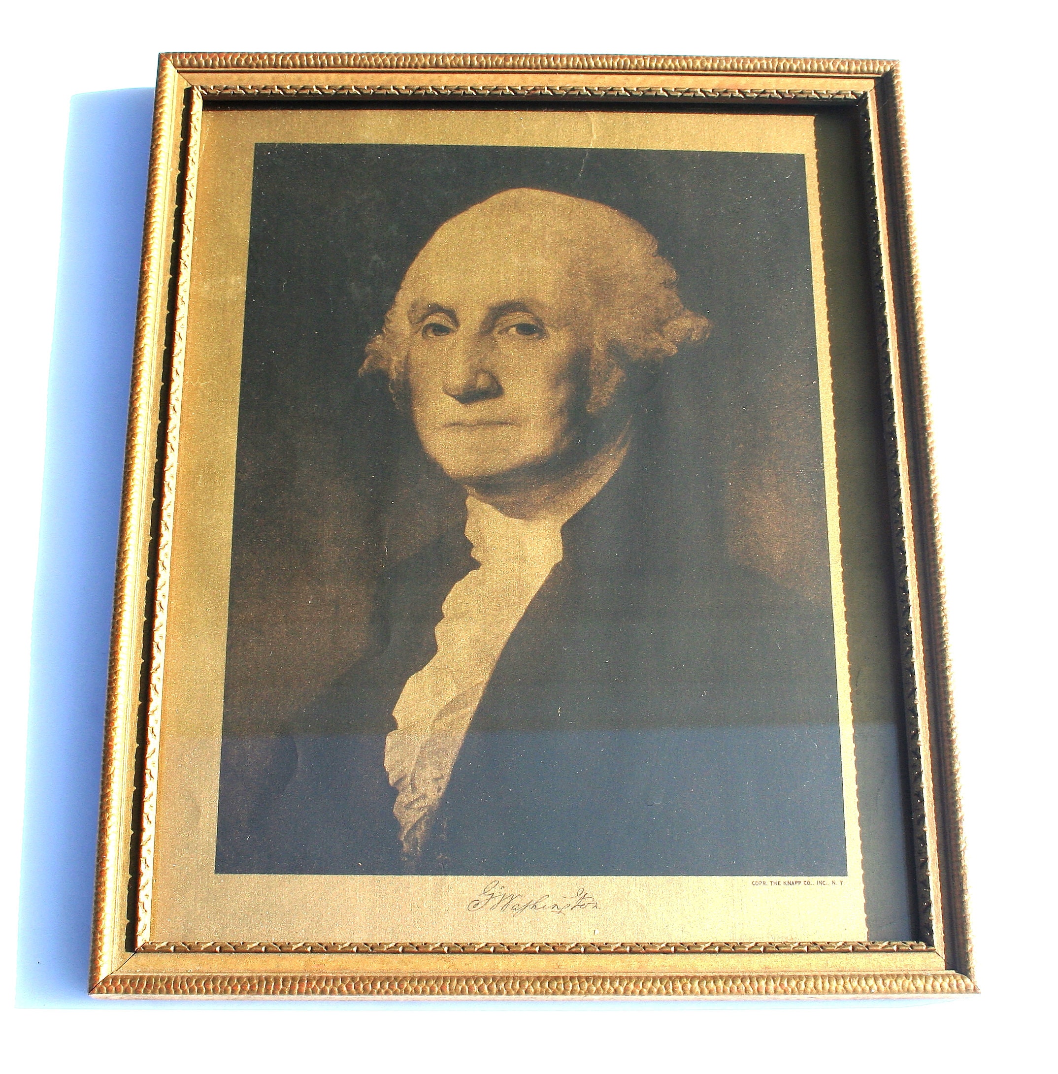 George Washington Portrait Print: 1888 Athenaeum Lithograph by Knapp Co ...