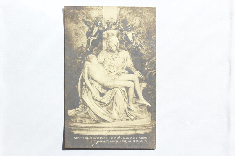 Madonna Della Pieta Sculpture: 1888 Vintage Photo Postcard - Etsy