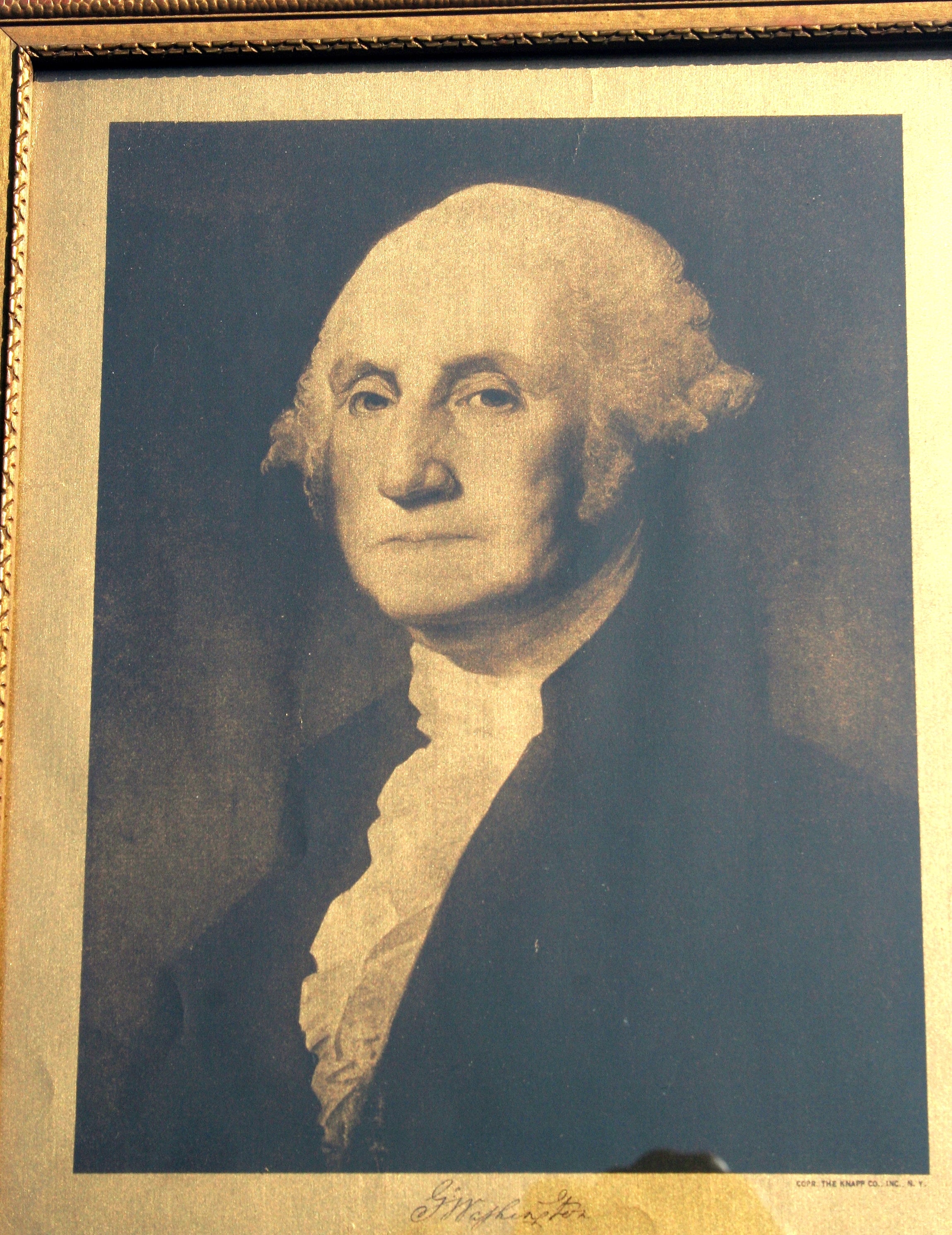 George Washington Portrait Print: 1888 Athenaeum Lithograph by Knapp Co ...
