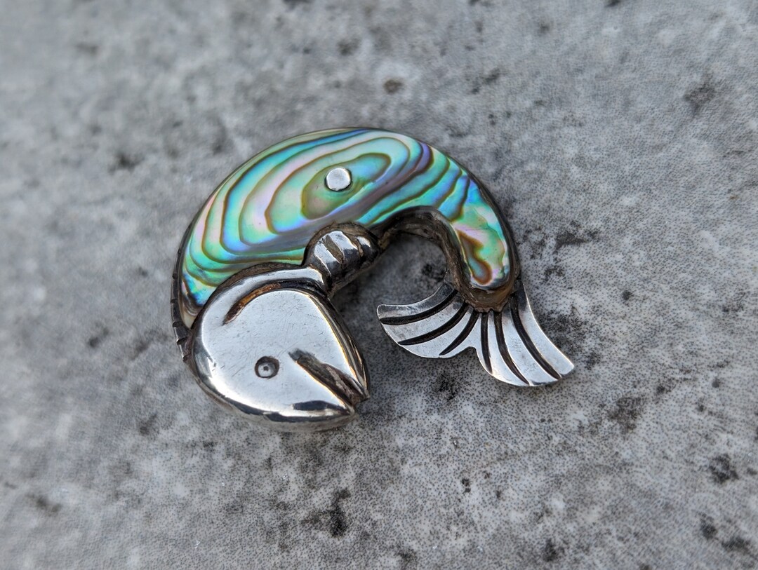 Unique***vintage Sterling Silver Fish Abalone Brooch, William Spratling ...