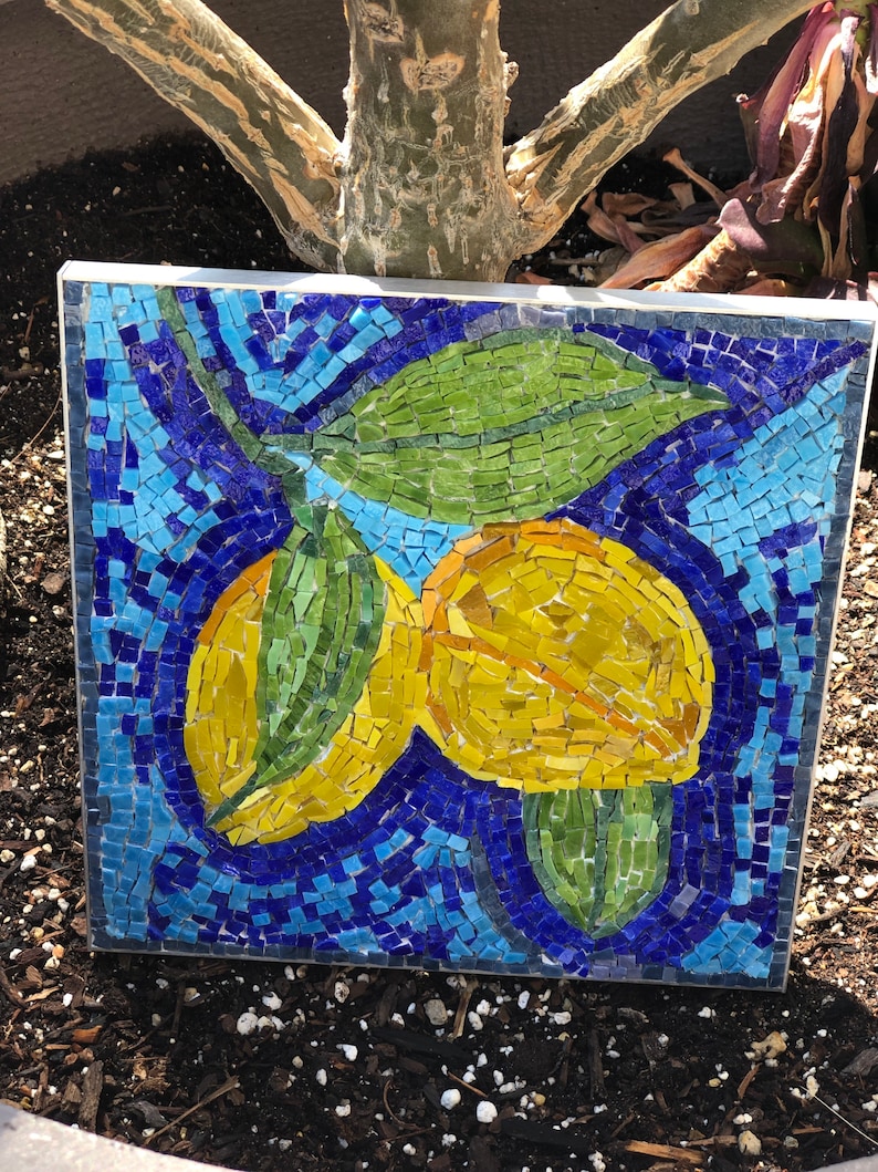 Mosaic Lemon Wall Art - Etsy