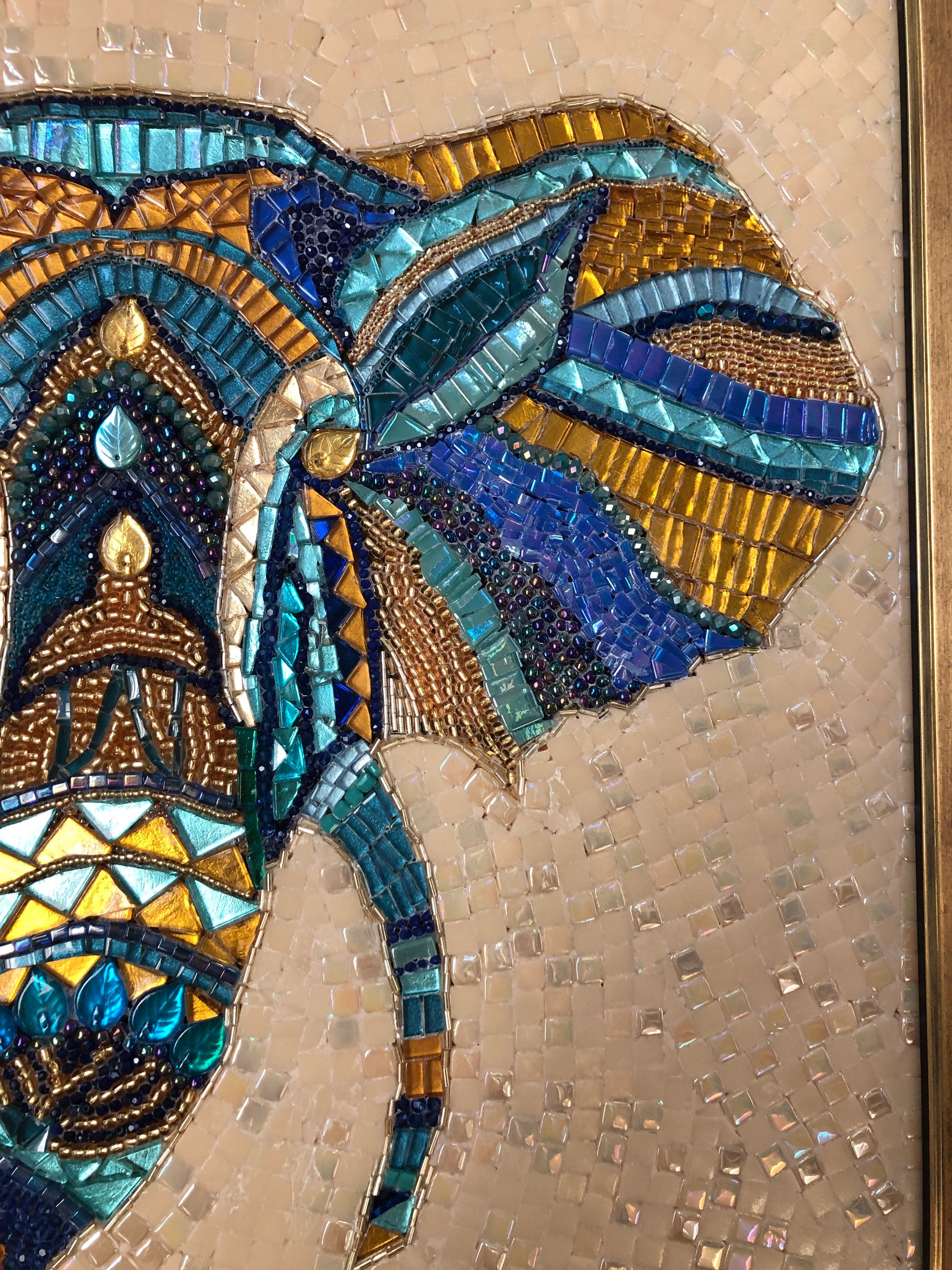 Mosaic Elephant Wall Art - Etsy