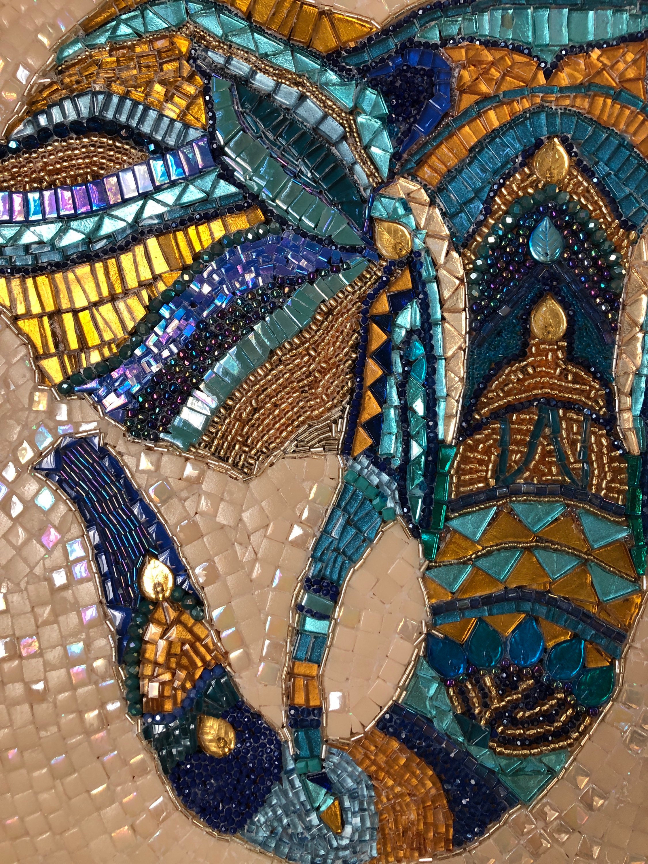 Mosaic Elephant Wall Art - Etsy