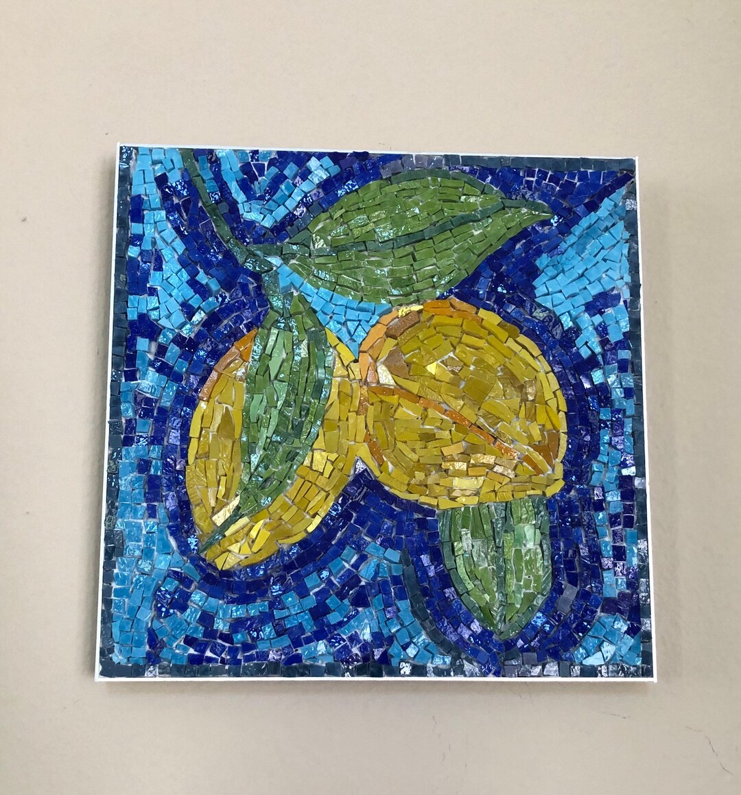 Mosaic Lemon Wall Art - Etsy