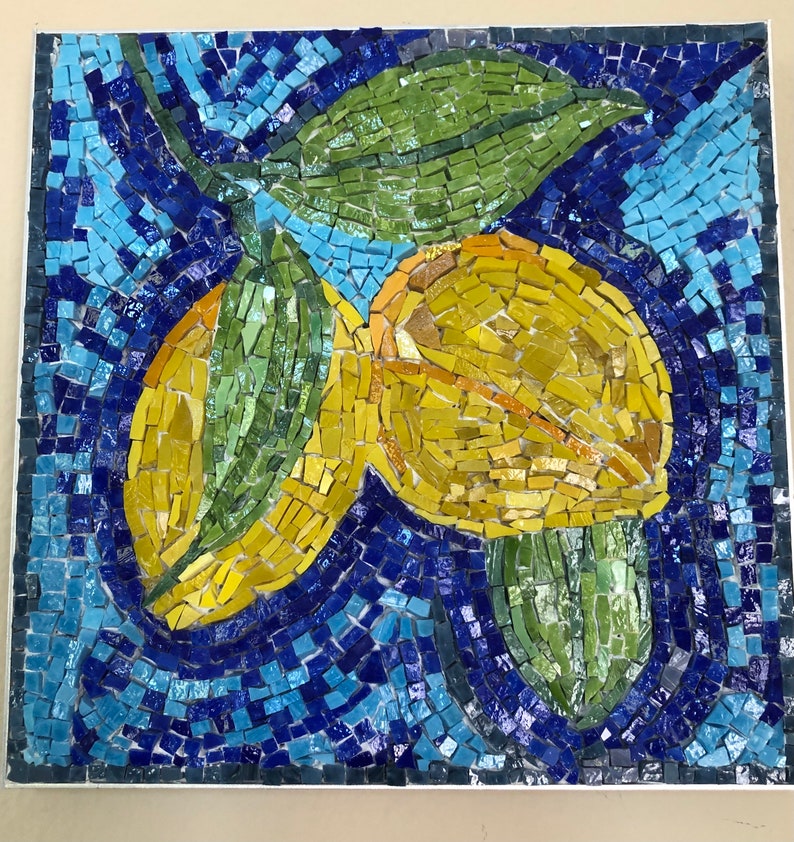 Mosaic Lemon Wall Art - Etsy