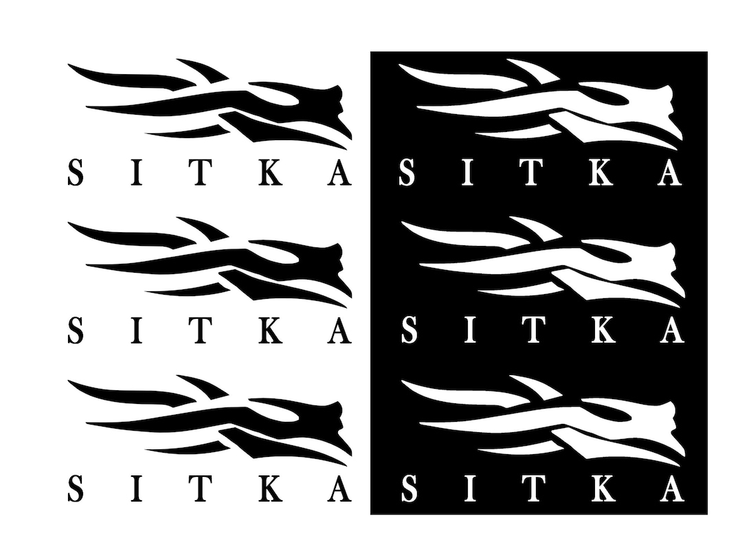 6 Pack Sitka Hunting Gear Vinyl Decal Sticker [9" W X 5" H ...