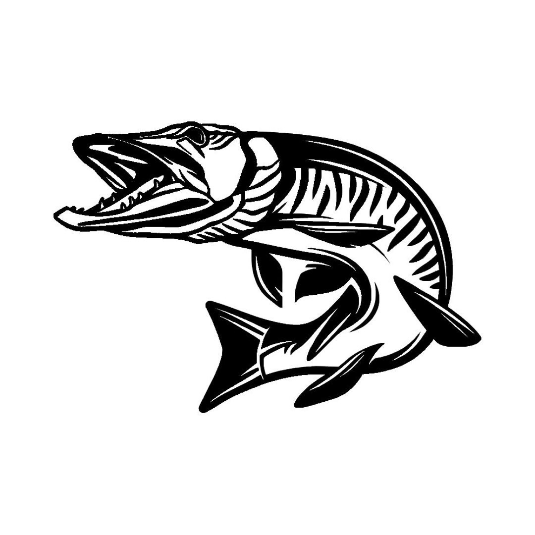 Musky Vinyl Decal Sticker [9" W X 9" H] Muskie Fishing Sticker Northern ...
