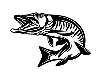 Ohio Muskie Fishing Decal Sticker Fish Worm Pike Boat Lure Bait State ...