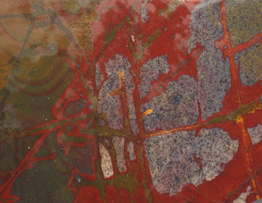 Red Green Blanket Rhyolite Slab for Display, Lapidary, Cabbing - Etsy