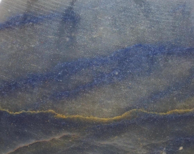 Blue Spotted Quartz Jasper, Blue Quartzite Slab for Cabbing, Lapidary ...