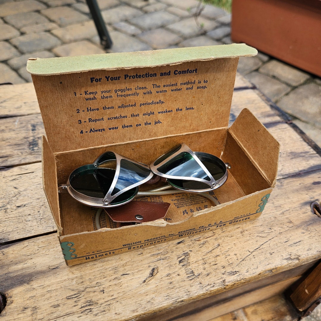 1930's Vintage Willson Welder's Safety Glasses W/side Shields Steampunk ... 1930's Vintage Willson Welder's Safety Glasses W/side Shields Steampunk ...
