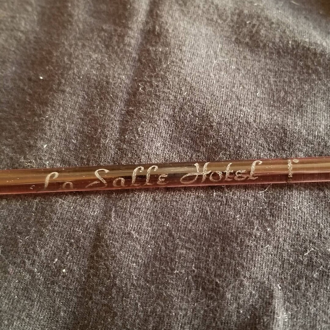 Vintage La Salle Hotel Chicago Glass Stir Stick Old Fashion Muddler ...