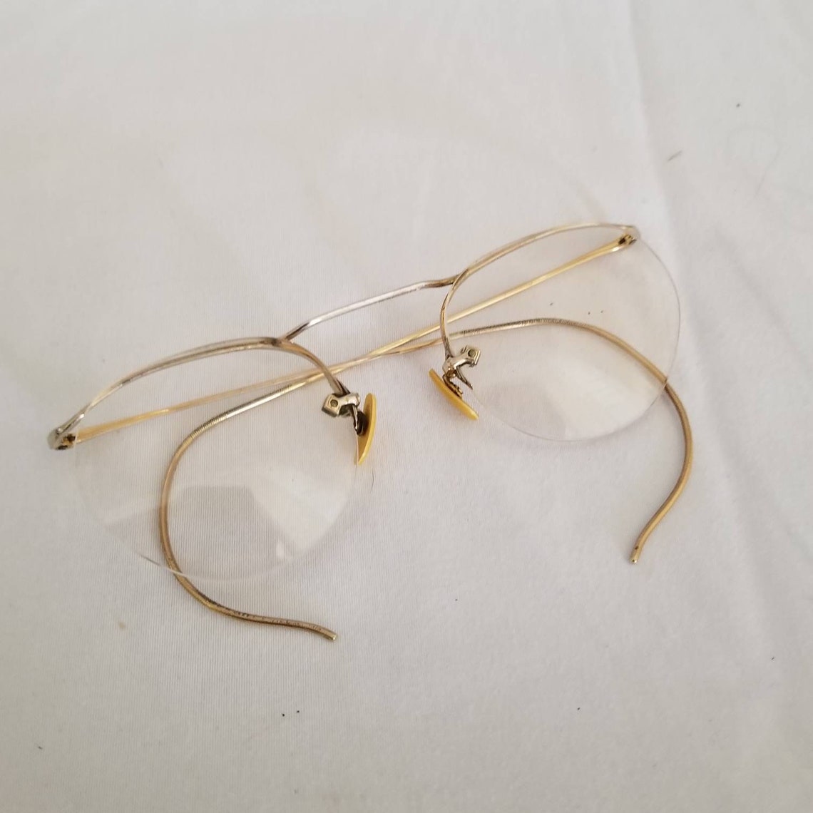 Vintage American Optical Numont Ful-vue Rimless Yellow White | Etsy Vintage American Optical Numont Ful-vue Rimless Yellow White | Etsy