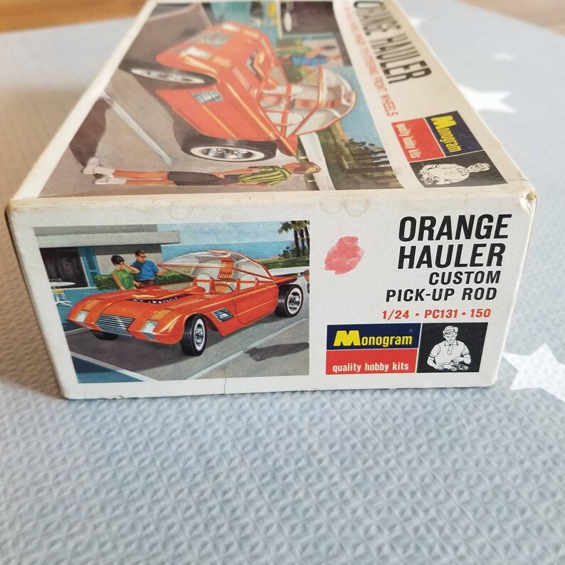 Vintage Monogram Orange Hauler Hinged Top Model Scale Box - Etsy