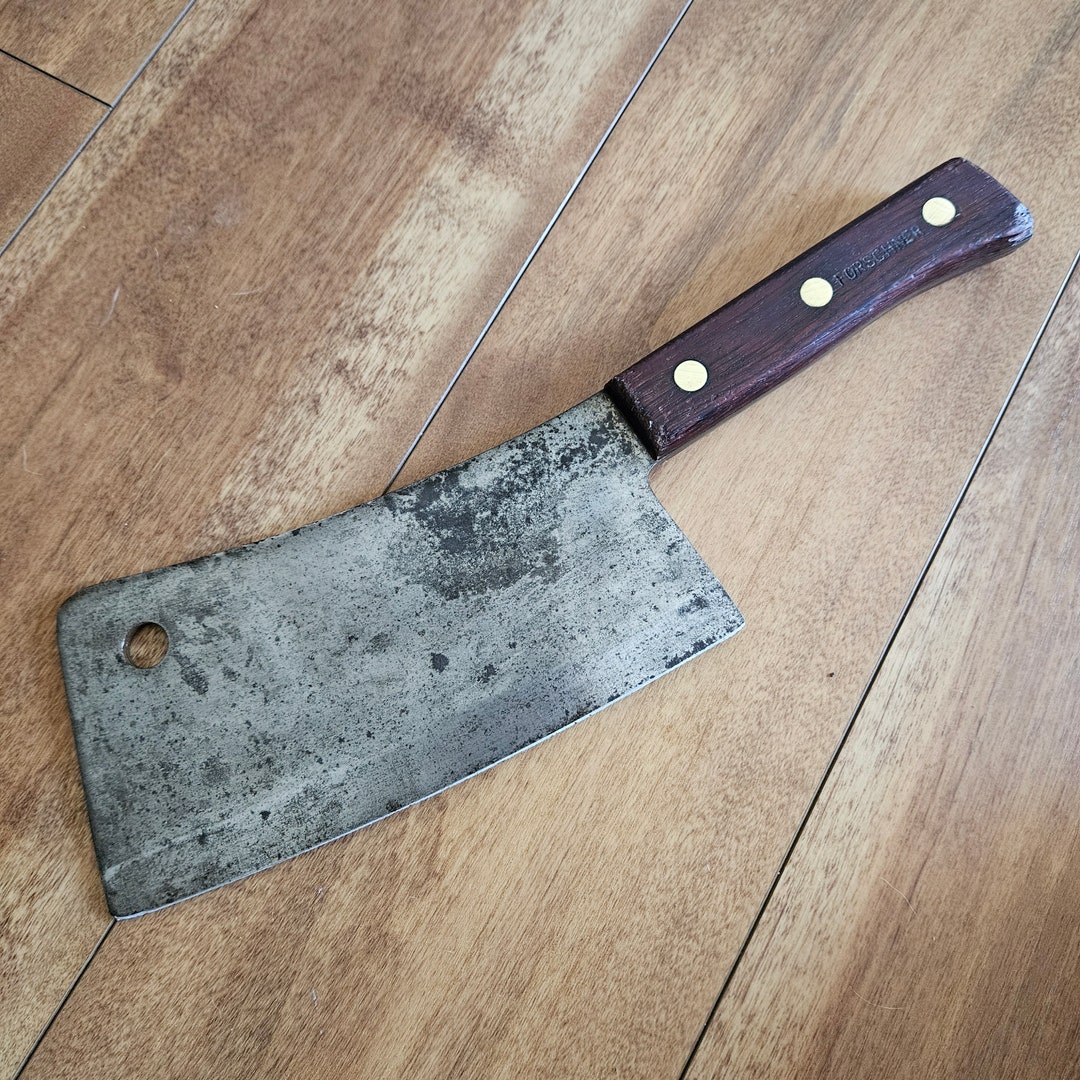 Vintage Large Forschner Forged Meat Cleaver 9 Blade Butcher Cleaver ...