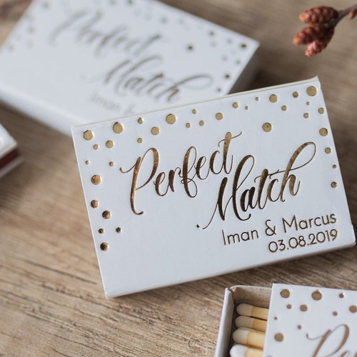 The Perfect Match Matchboxes Wedding Favors Wedding - Etsy