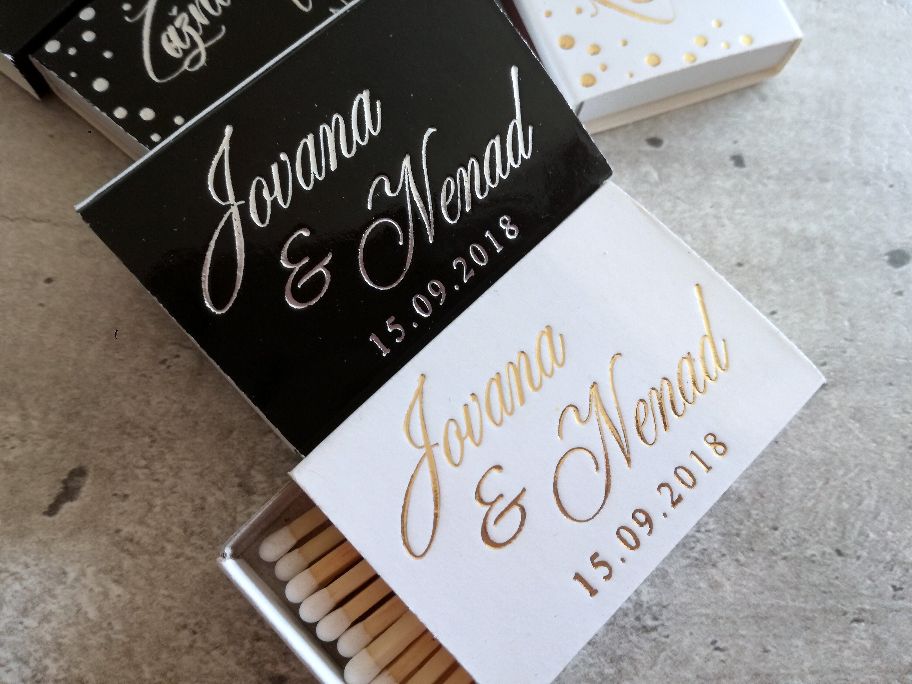 Custom Matchboxes Gold Foil Matches Personalized Matches - Etsy
