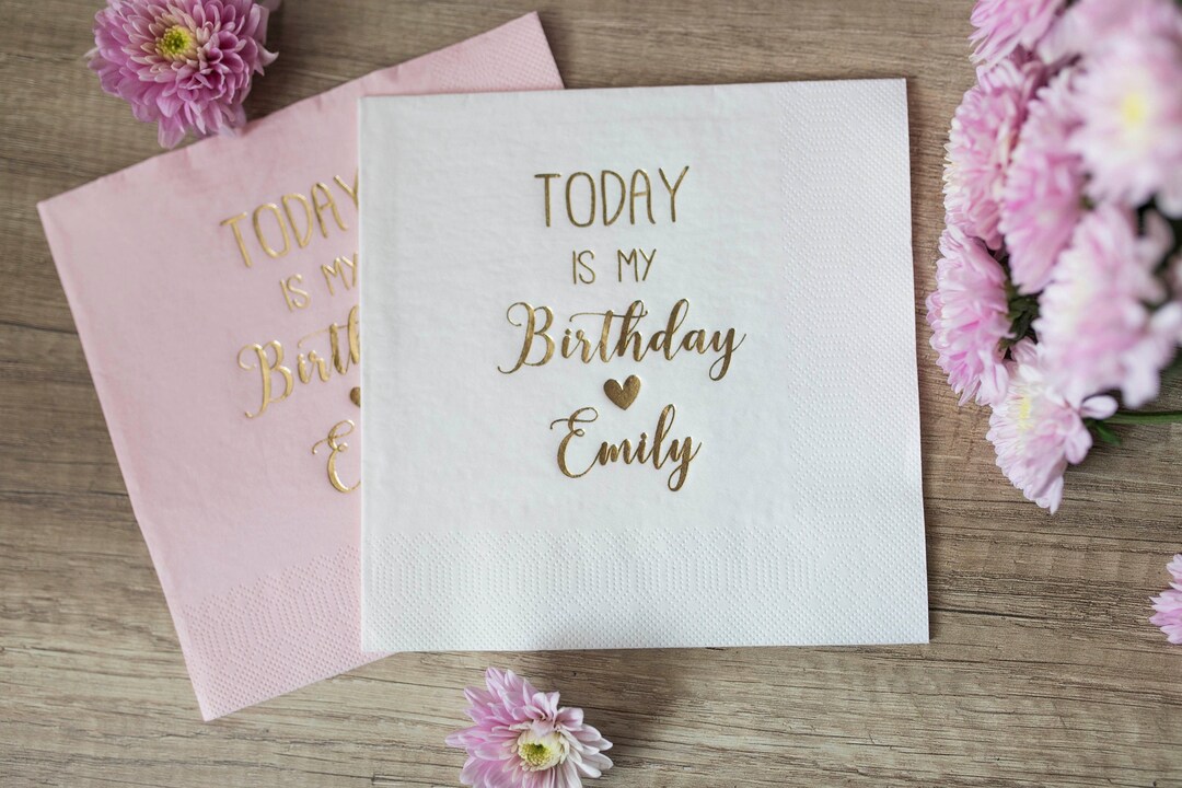 Custom Birthday Napkins, Personalized Napkins, Custom Napkins ...