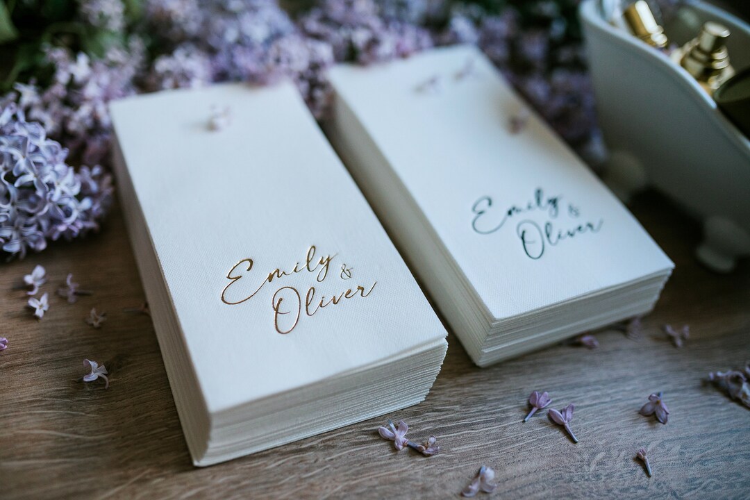 Custom Linen-like Guest Towels, Housewarming Party, Wedding Napkins, Powder Room Napkins, Guest ...
