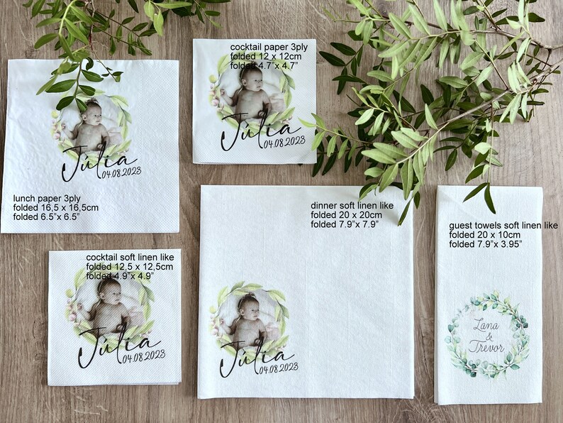 Personalized Napkins, Full Color Cocktail Napkins, Konfirmation ...