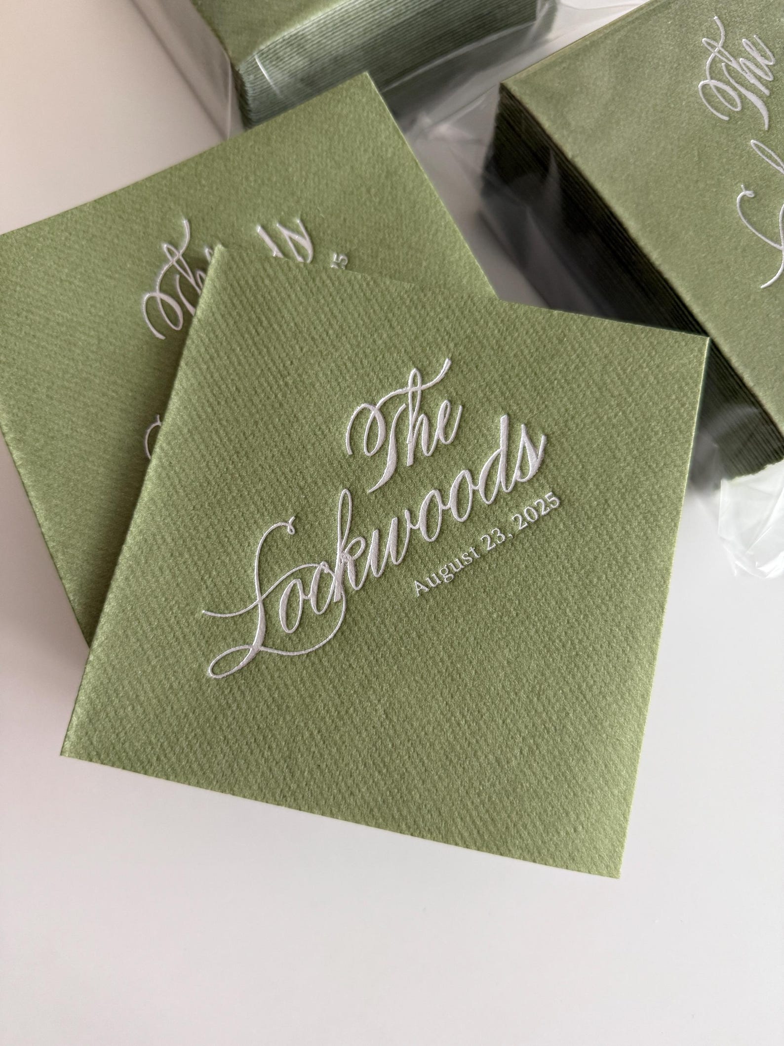 Foil Wedding Napkin, Cocktail Napkins Wedding, Soft Linen Like, Gold ...