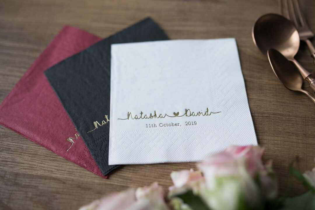 Custom Napkins, Cocktail Napkins, Personalized Napkins, Event Favors ...