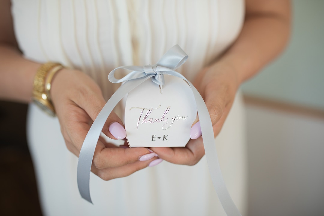 30 Personalized Wedding Favor Boxes for Guests, Gold Foil, Personalized ...