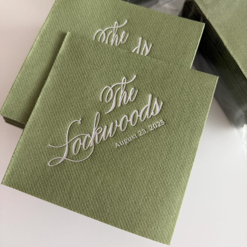 Custom Napkins Olive - Etsy
