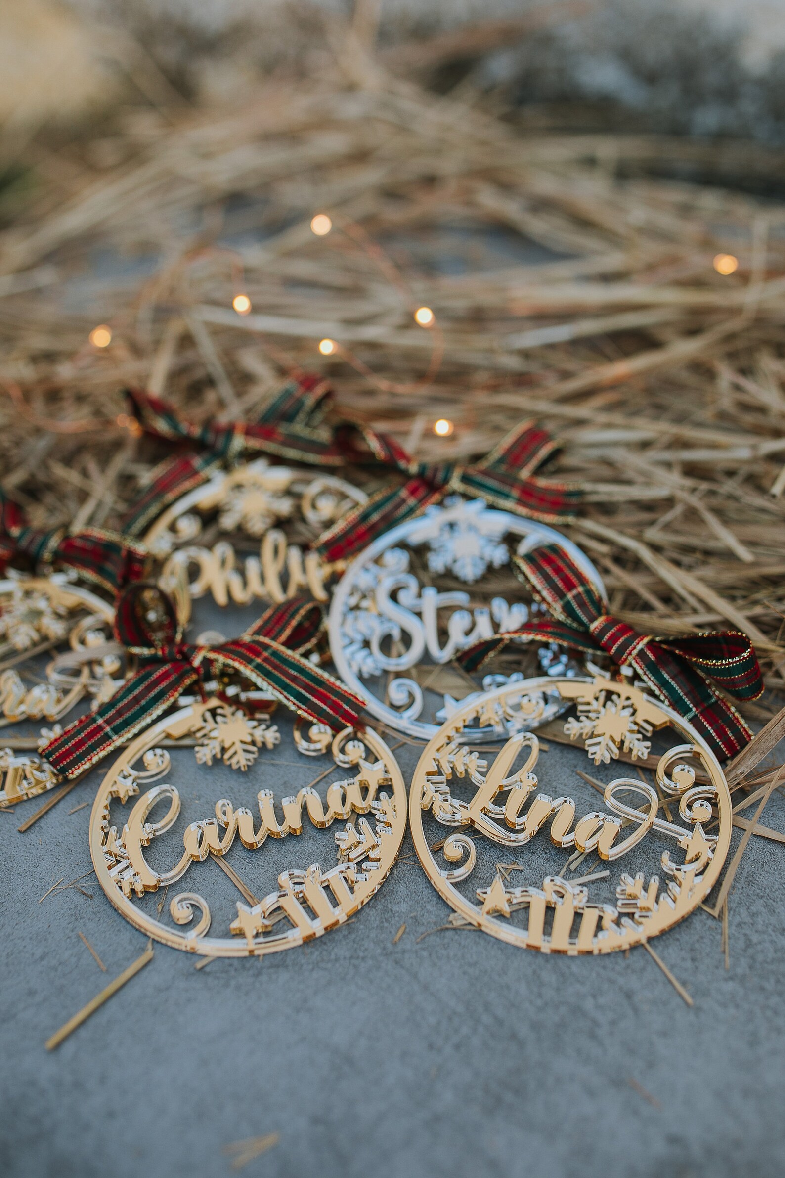 Custom Christmas Baubles With Name CHRISTMAS Gift Tags Laser | Etsy