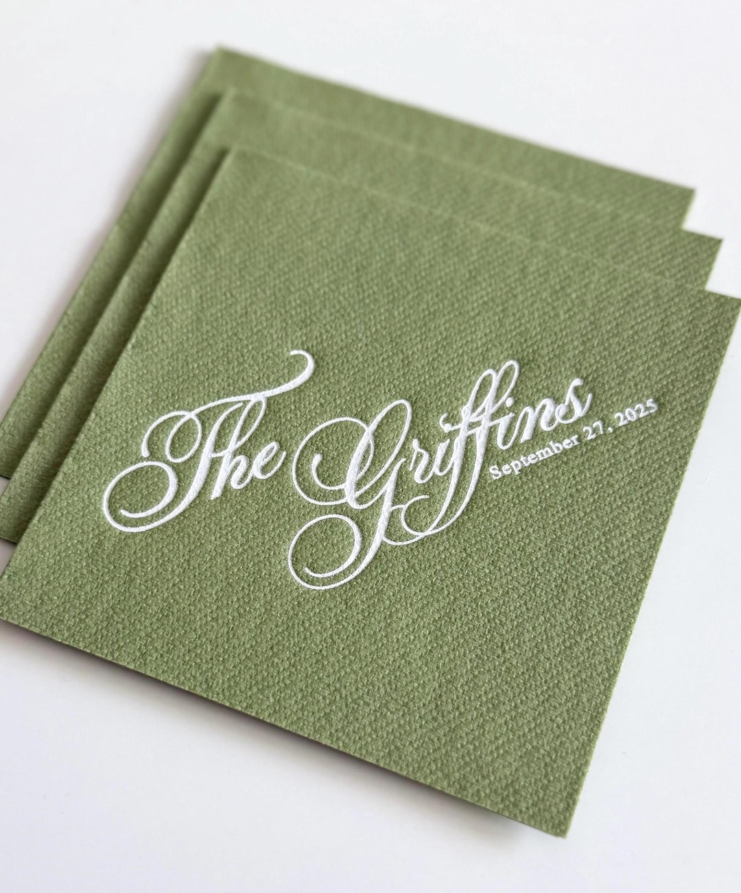 Personalized Cocktail Napkins Wedding, Soft Linen Like, Gold Foil ...