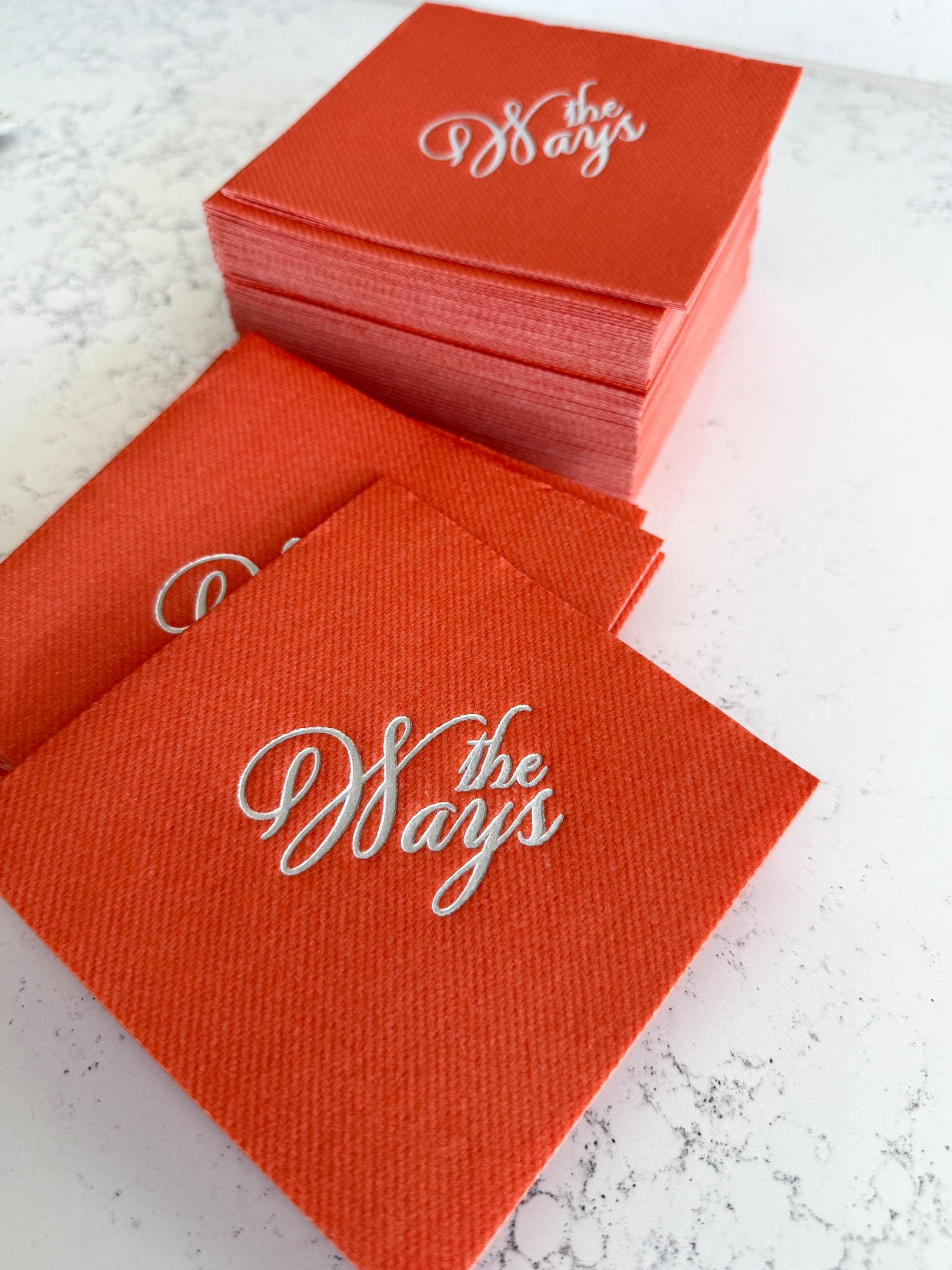 Personalized Cocktail Napkins Wedding, Soft Linen Like, Gold Foil ...