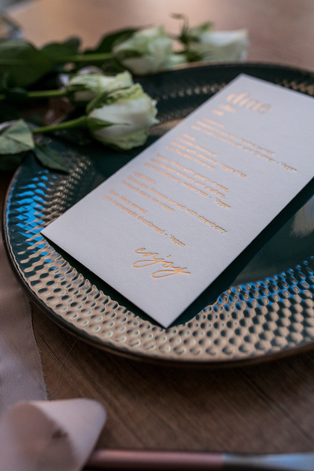 Wedding Menu Cards Printed, Gold Foil, Menu Wedding, Menu Card for ...